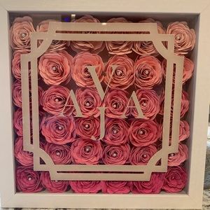 Accents | Custom Made Flower Monogram Shadow Boxes | Poshmark